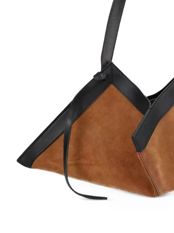 Yuzefi Wonton Suede Shoulder Bag - Brown