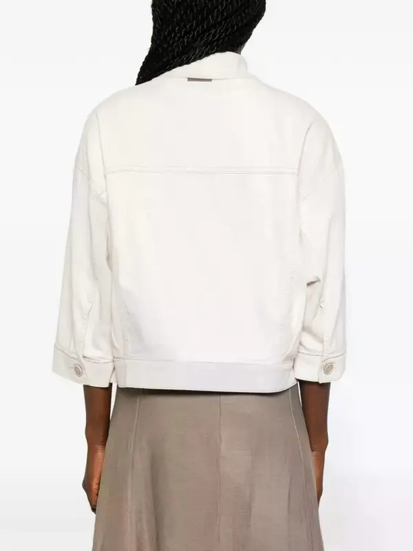 Peserico Contrast-stitched Denim Jacket