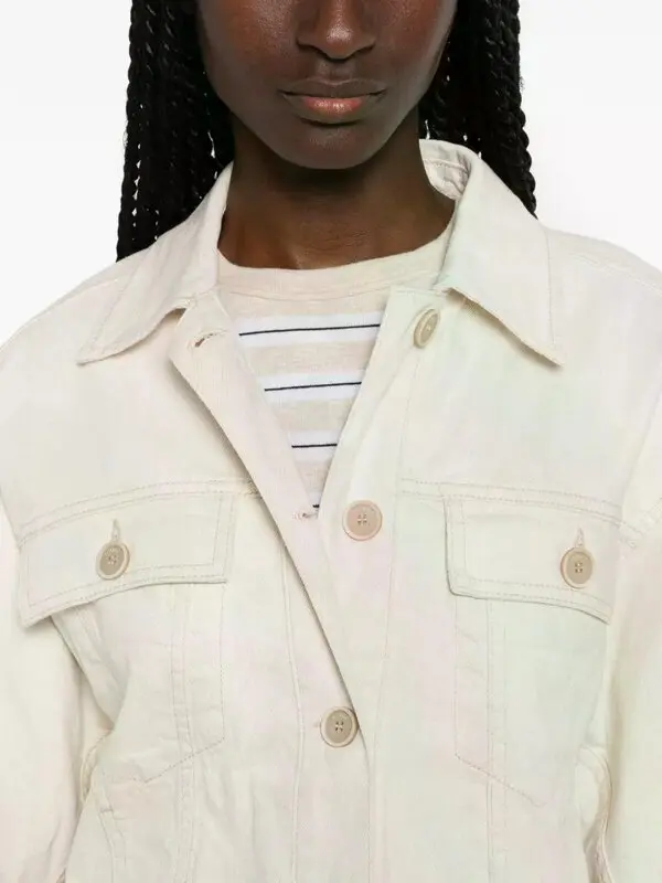 Peserico Contrast-stitched Denim Jacket