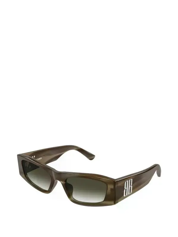 Balenciaga Logo-detail Rectangle-frame Sunglasses