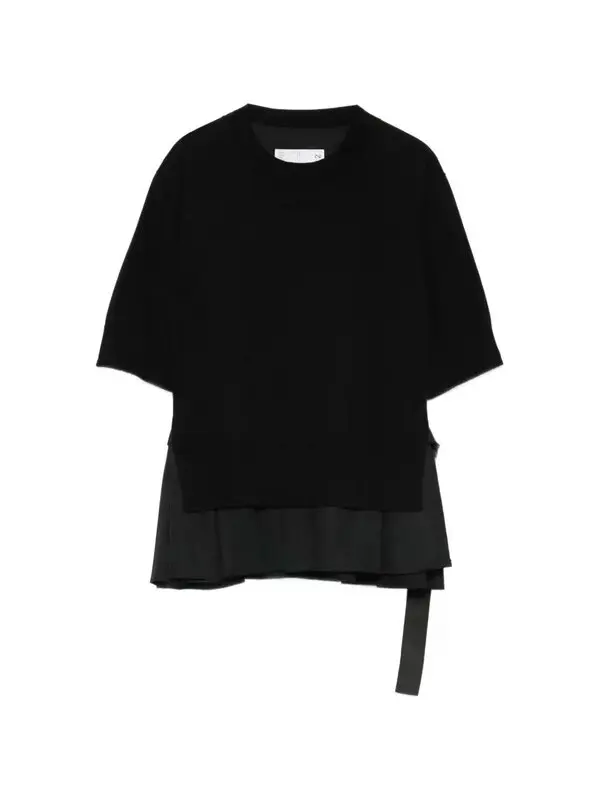 Sacai Paneled Short Sleeve Top