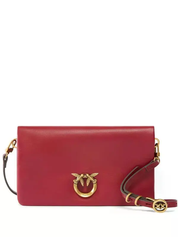 Pinko Small Love Click Soft Cross Body Clutch Bag - Red