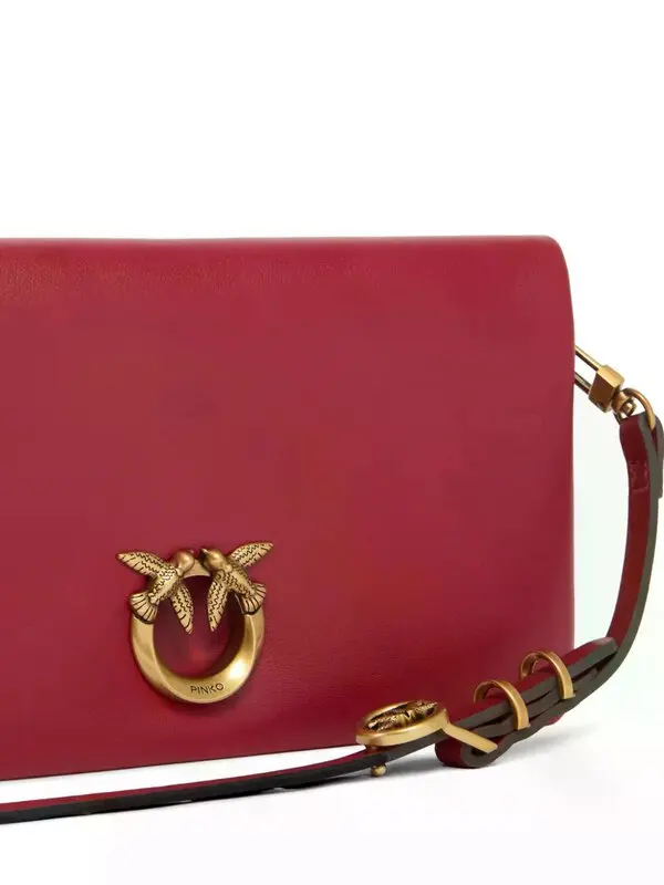 Pinko Small Love Click Soft Cross Body Clutch Bag - Red