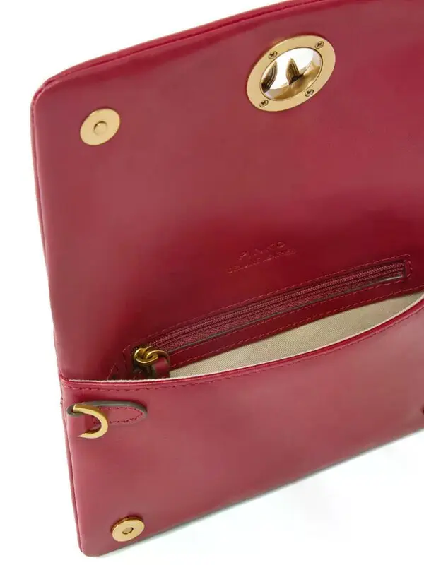 Pinko Small Love Click Soft Cross Body Clutch Bag - Red