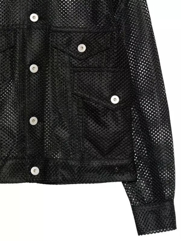 Comme Des Garçons Mesh Button-up Jacket