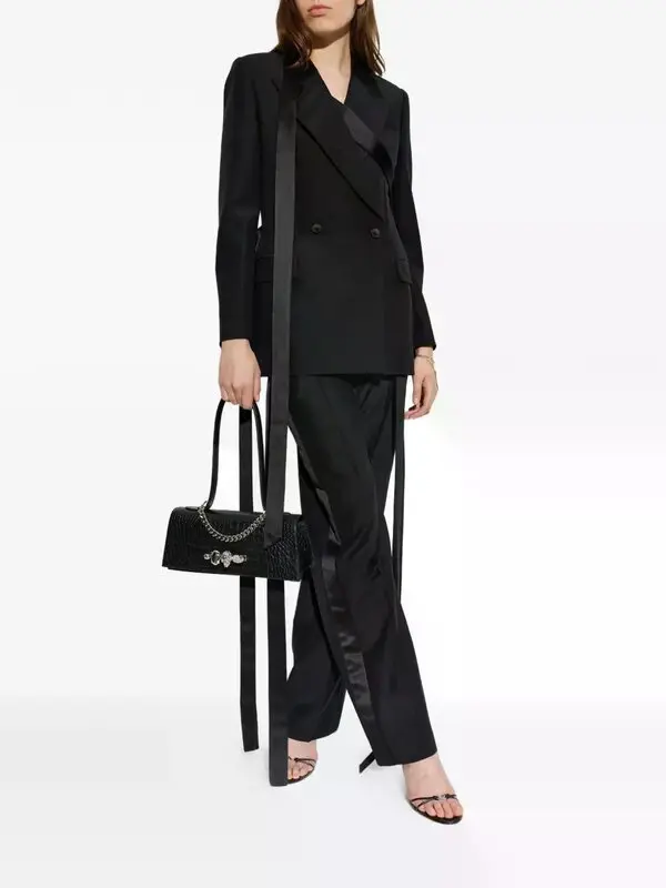 Alexander McQueen Satin-trim Double-breasted Blazer