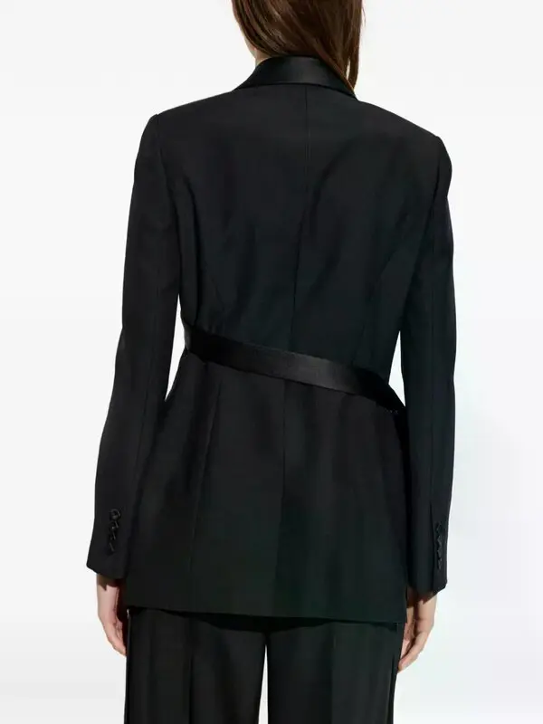 Alexander McQueen Satin-trim Double-breasted Blazer