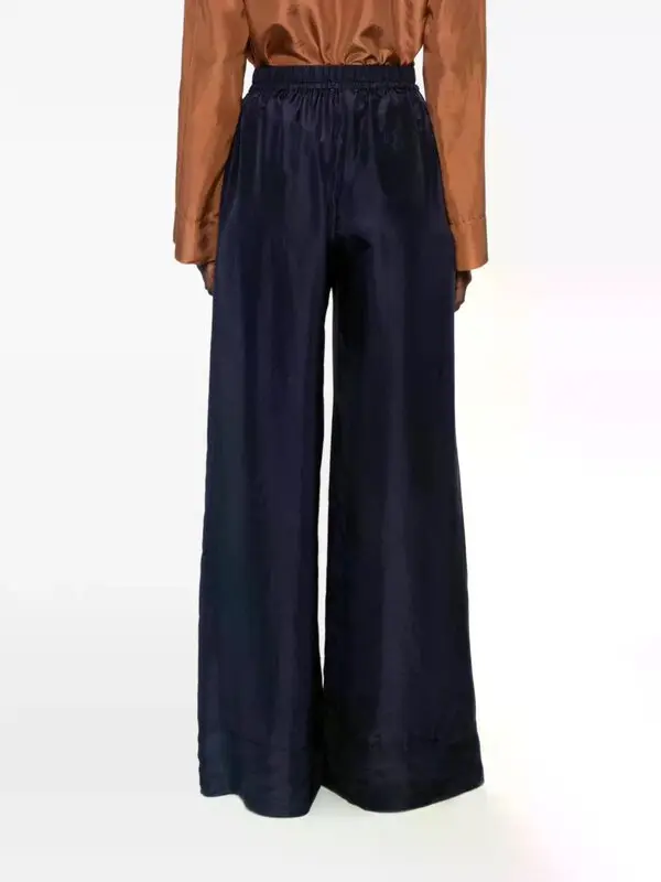 FORTE_FORTE Silk Drawstring Palazzo Pants