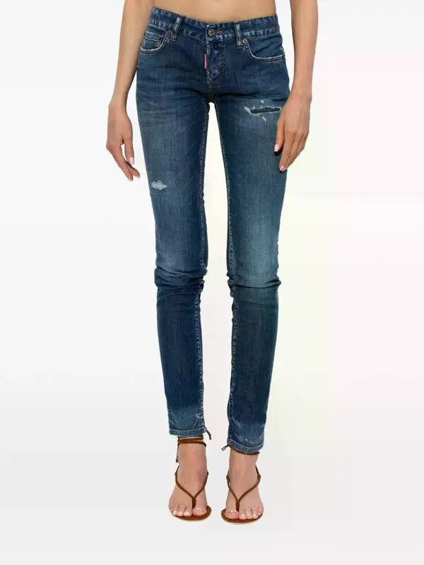 Dsquared2 Jenna Distressed Slim Fit Jeans