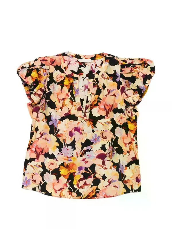Ulla Johnson Abril Floral-print Blouse - Black