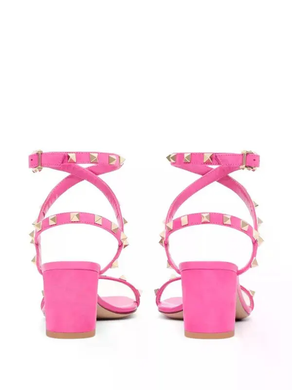 Valentino Garavani Rockstud Suede Sandals With Straps 60mm