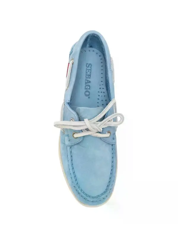 SEBAGO Portland Leather Boat Shoes With Whipstitch Detailing - Blue