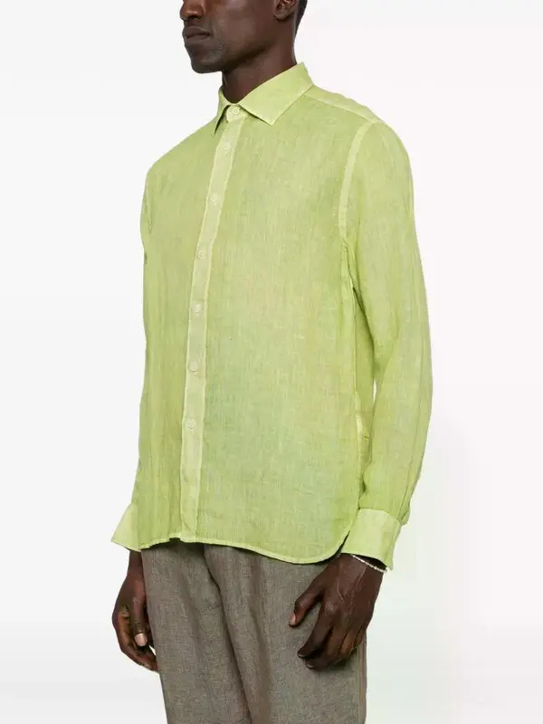 120% Lino Long-sleeve Shirt - Green