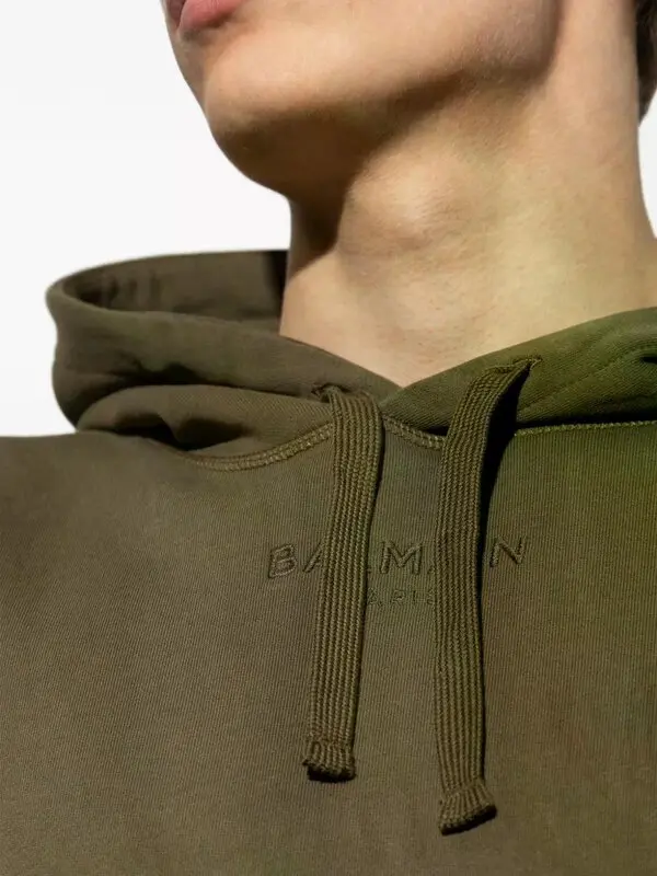 Balmain Logo-embroidered Hoodie