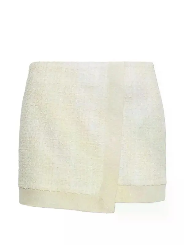 Balmain Tweed Wrap Mini Skirt