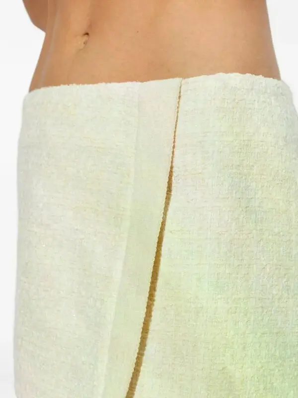 Balmain Tweed Wrap Mini Skirt