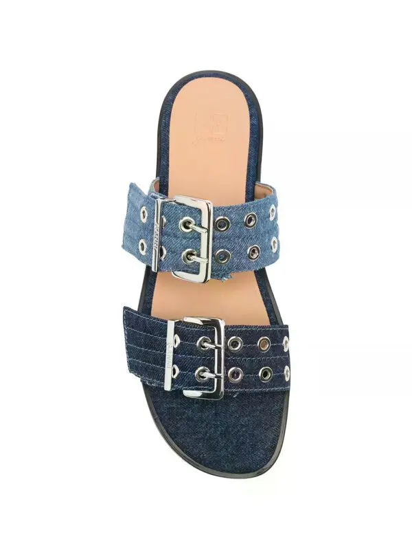 GANNI Buckle Detail Double-strap Sandals