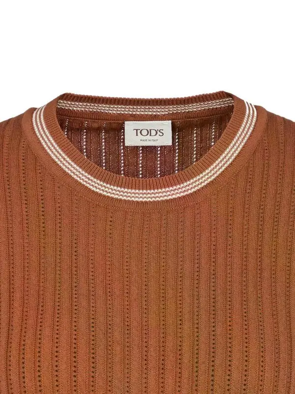 TOD'S Ribbed Knit Top - Brown