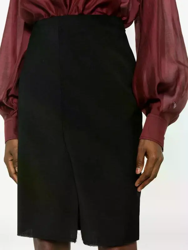 MARSEM Raw-edge Slit Mini Skirt