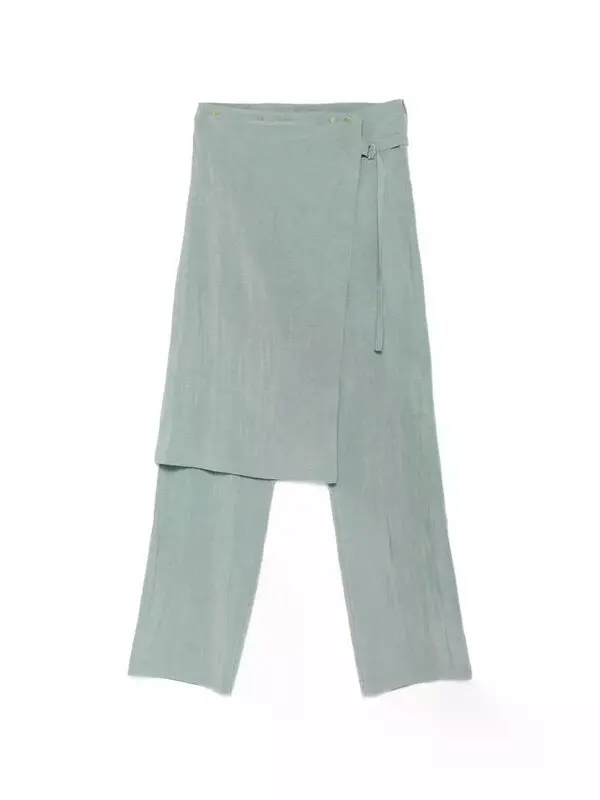 ALYSI Layered Wrap-design Trousers
