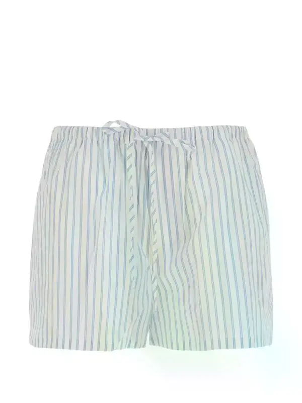 DUNST Striped Drawstring Shorts - White