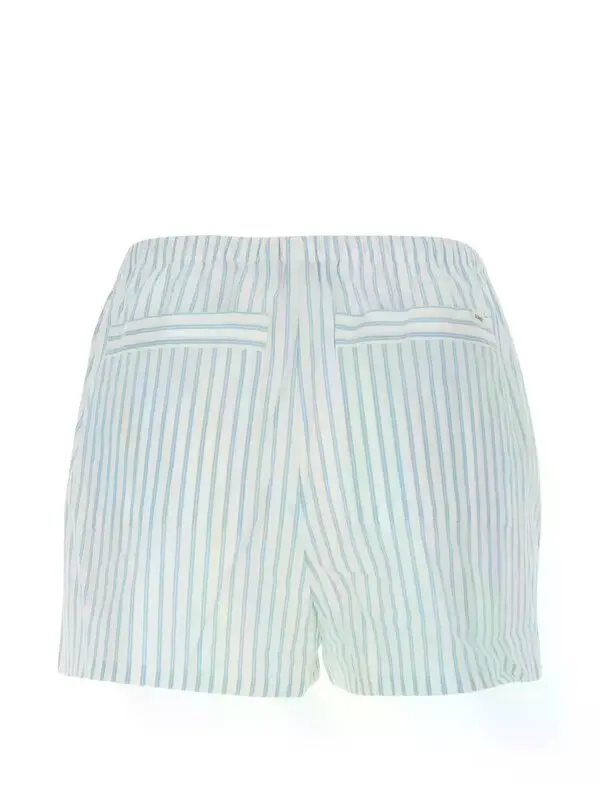 DUNST Striped Drawstring Shorts - White