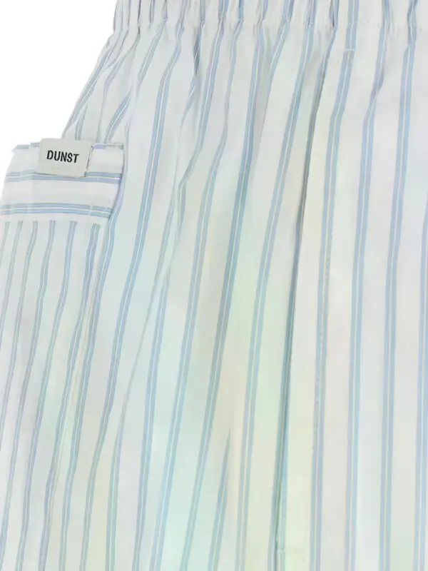 DUNST Striped Drawstring Shorts - White