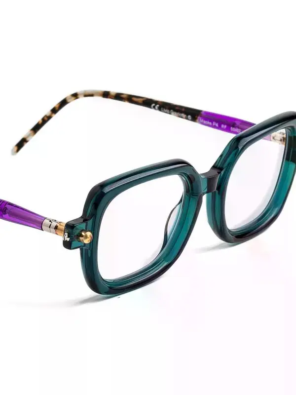 KUBORAUM P4 Square-frame Glasses - Green