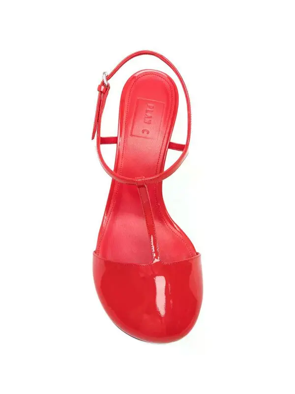 Plan C Patent Leather T-bar Pumps