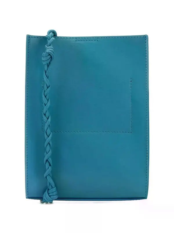 JIL SANDER Tangle Small Braided Leather Crossbody Bag - Blue