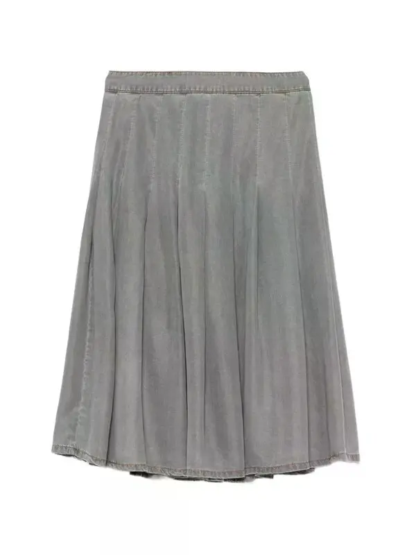 SEMICOUTURE Pleated A-line Mid Skirt