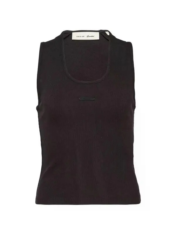 Fear Of God Logo-patch Tank Top - Black