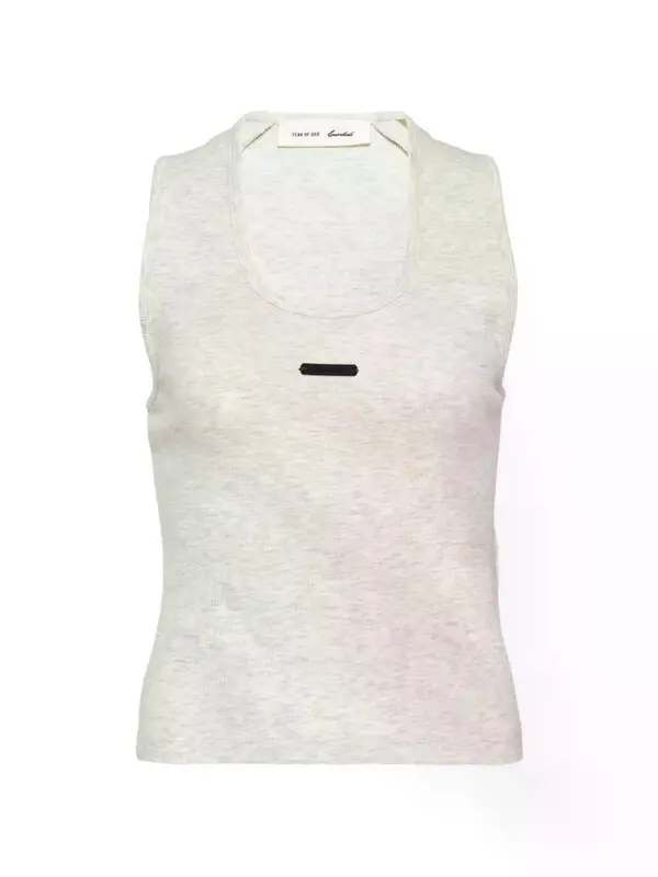 Fear Of God Logo-patch Ribbed Tank Top - Neutrals