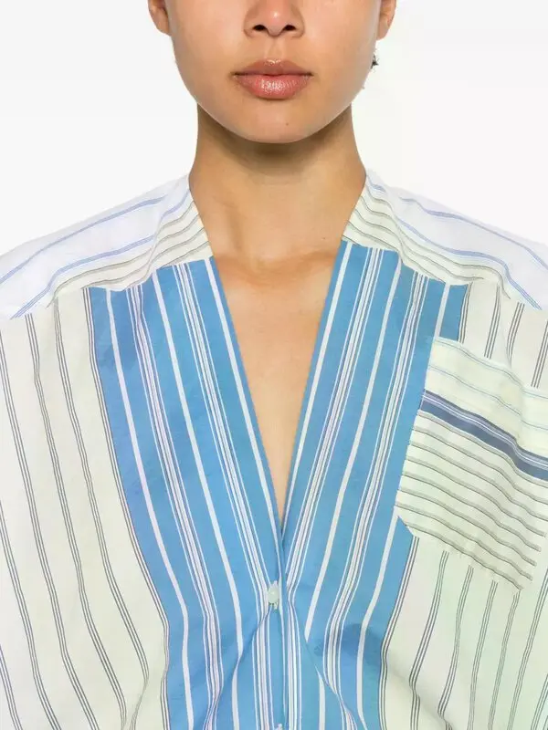 PDR PHISIQUE DU ROLE Patchwork Striped Shirt