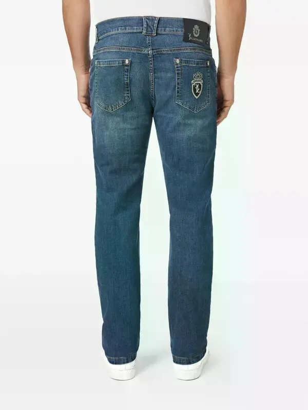 BILLIONAIRE Crest Five-pocket Jeans - Blue