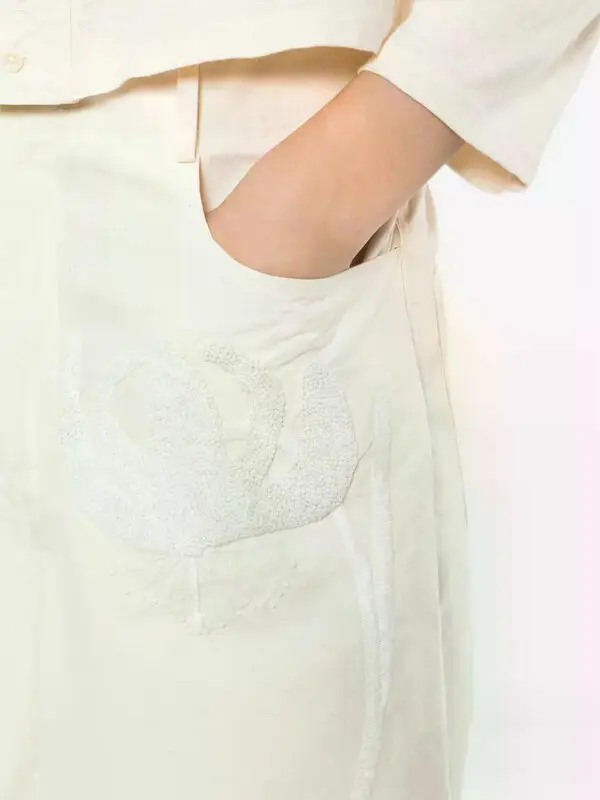 KINYAN LAM Hand-embroidered Cropped Trousers