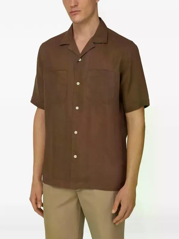 Boggi Milano Regular Fit Linen Shirt