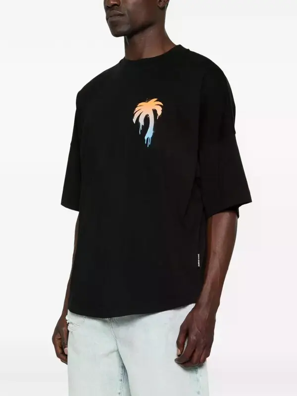 Palm Angels Palm Tree-print T-shirt - Black