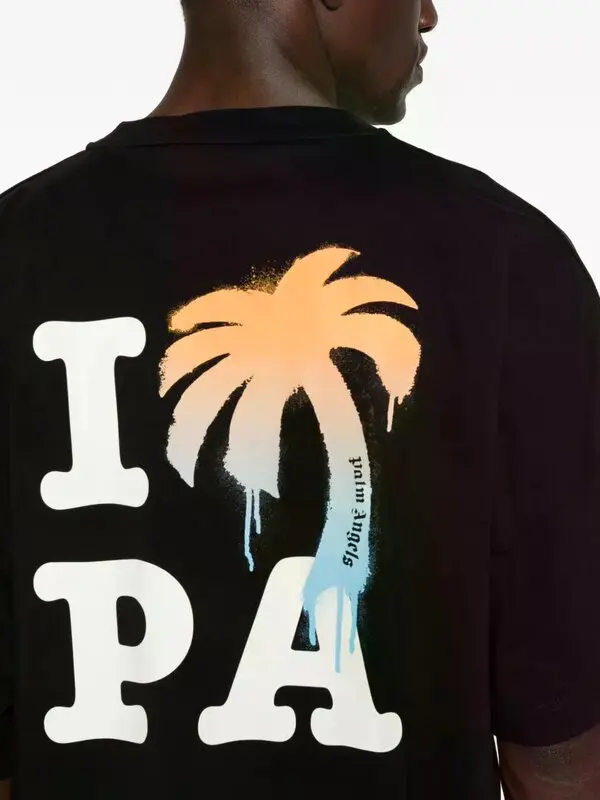 Palm Angels Palm Tree-print T-shirt - Black