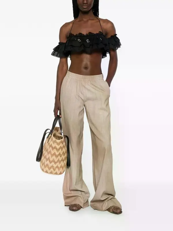 Ermanno Scervino Ruffled Halterneck Top