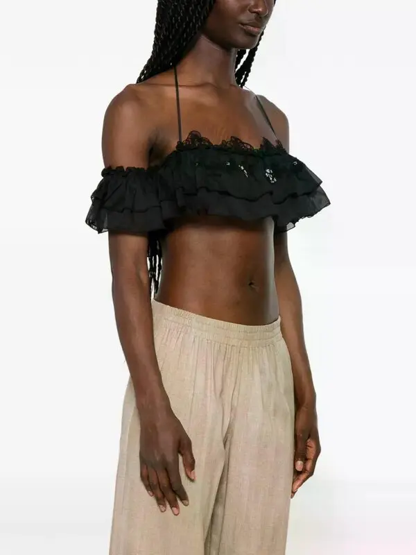 Ermanno Scervino Ruffled Halterneck Top
