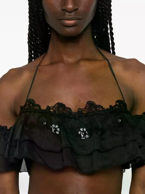 Ermanno Scervino Ruffled Halterneck Top