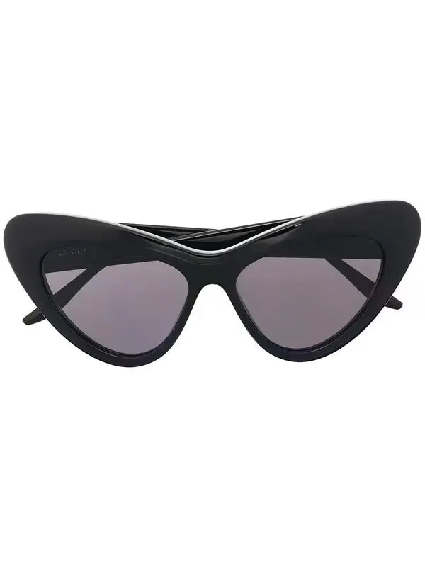 Gucci Interlocking Gg Cat-eye Sunglasses - Black