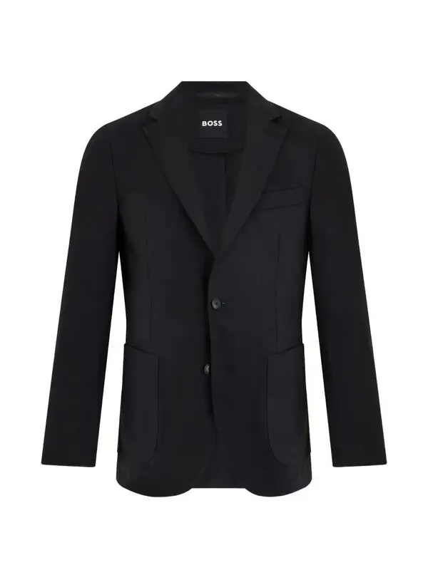 BOSS Single-breasted Patch-pocket Blazer - Black