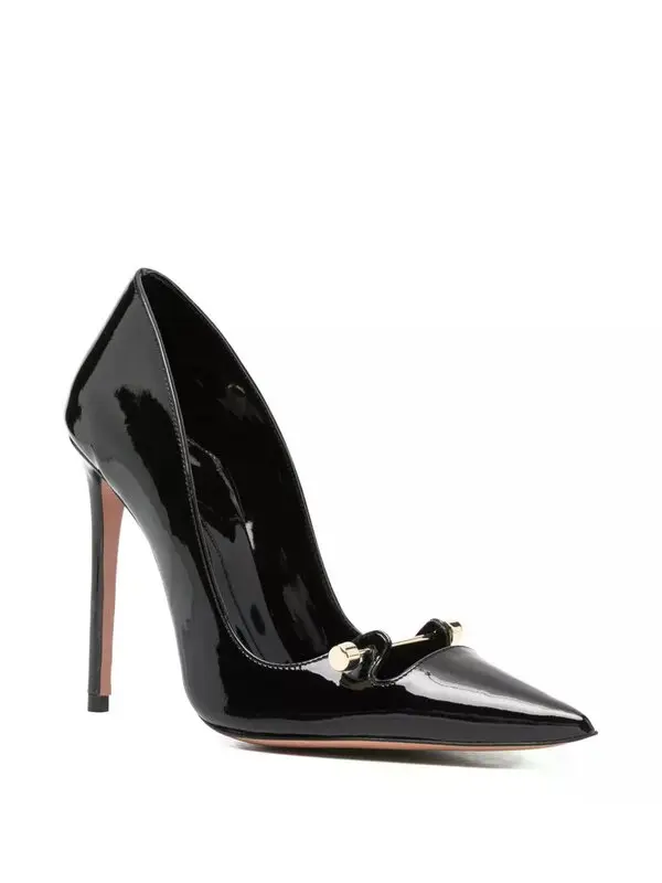 HARDOT Patent Leather Pointed-toe Pumps - Black