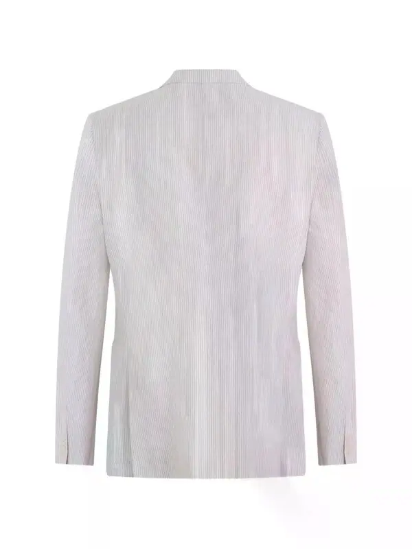 BOSS Striped Single-breasted Blazer - Neutrals