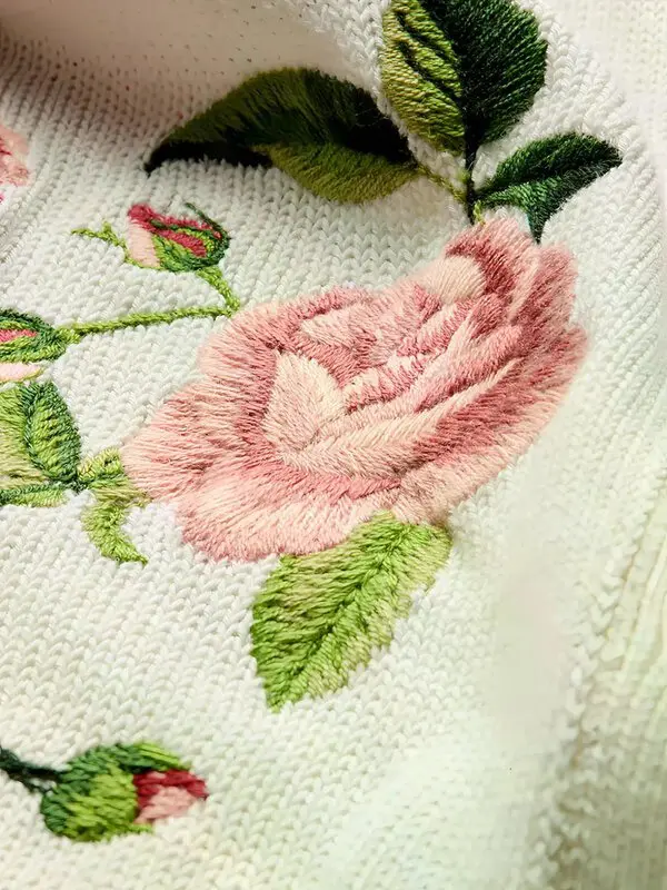 Alice + Olivia Floral Embroidered Cardigan