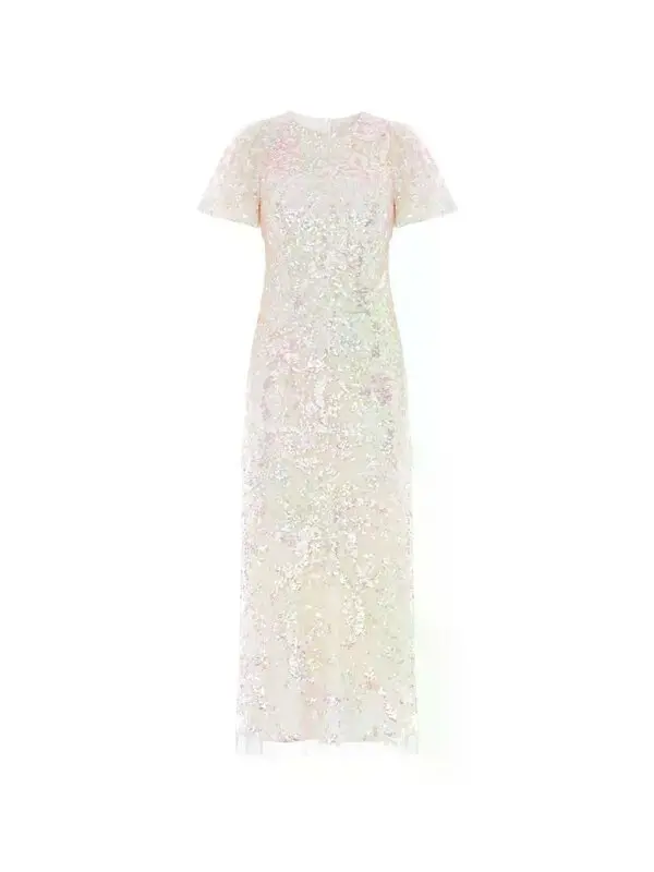 NEEDLE & THREAD Dancing Ribbon Sequin-embellished Maxi Dress