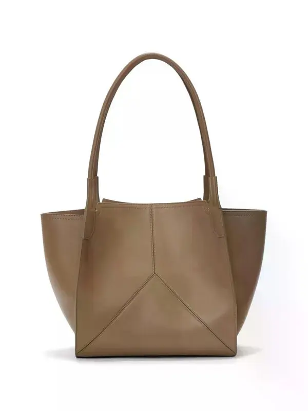 Victoria Beckham Panelled Leather Tote - Brown