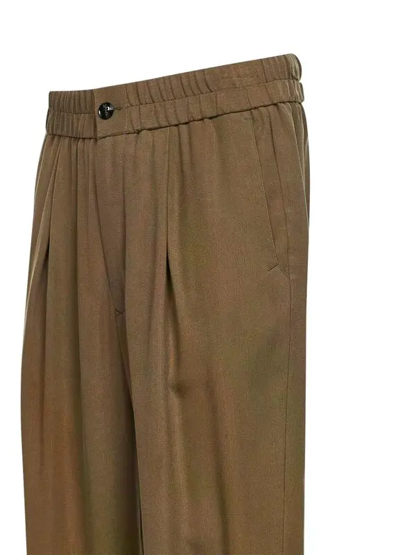 Giorgio Armani Pleated Elasticated-waistband Trousers